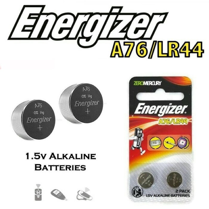Jual Baterai Kancing ENERGIZER LR44 A76 1.5V | Kalkulator AG13 | Shopee Indonesia