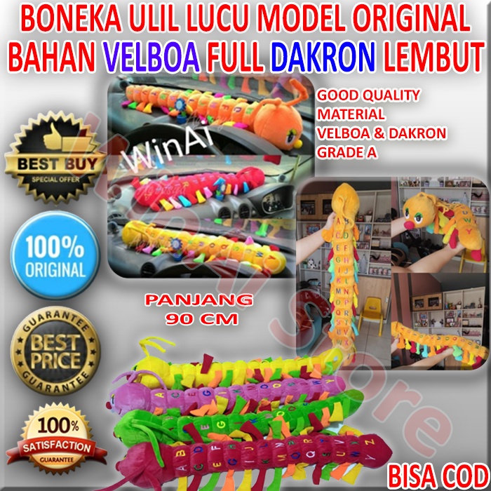Jual BONEKA ULIL/ULAT-JUMBO KARAKTER HURUF DAN WARNA ORIGINAL STANDARD ...
