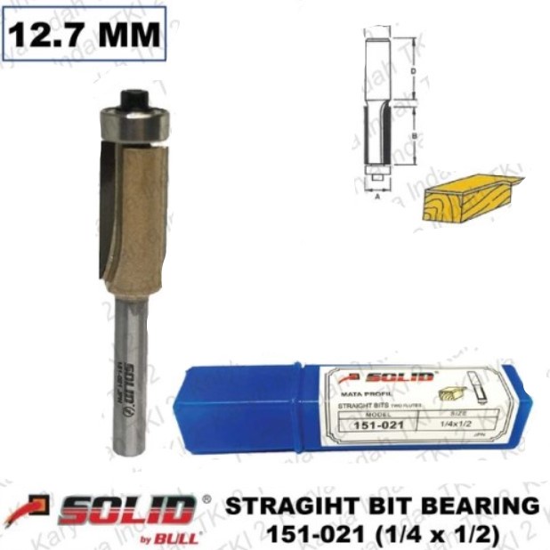 Jual Mata Trimmer Flush Trim Straight Bit 1 per 4 x 12 mm Mata Pisau ...