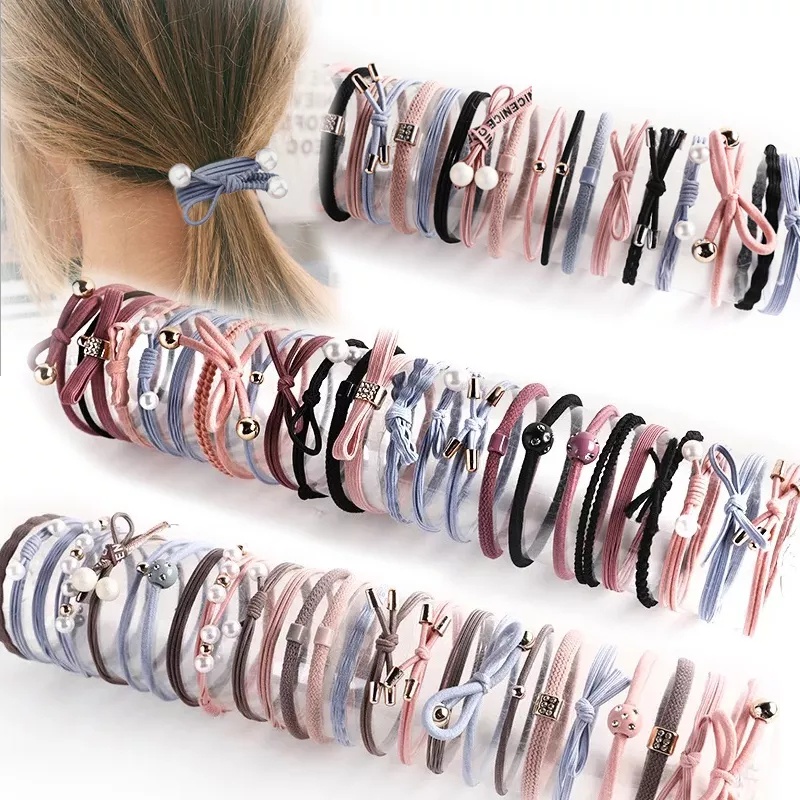 Jual Ikat Rambut 1 PCK 12 Pcs AB03 Karet Ikat Rambut Wanita Elastis ...