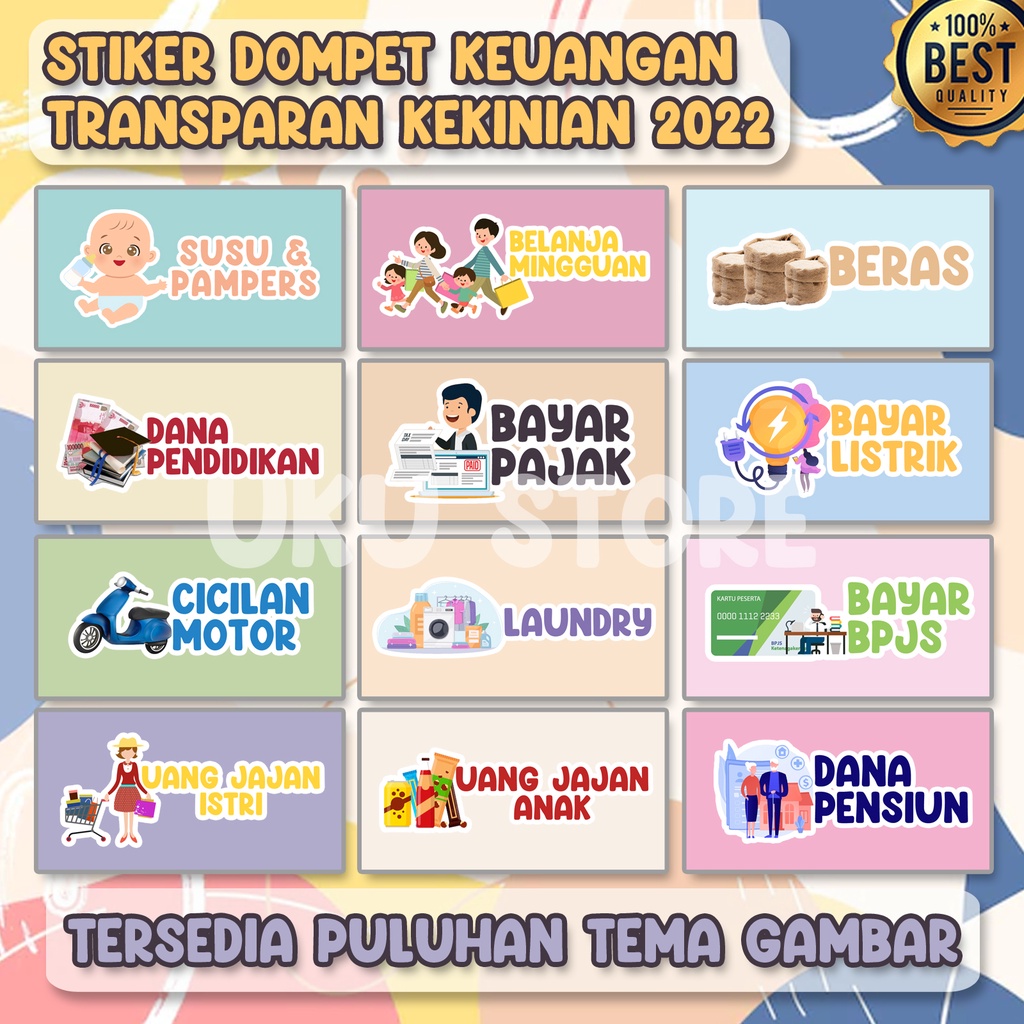 Jual STIKER BUDGETING / STIKER DISIPLIN KEUANGAN / STICKER KEUANGAN ...