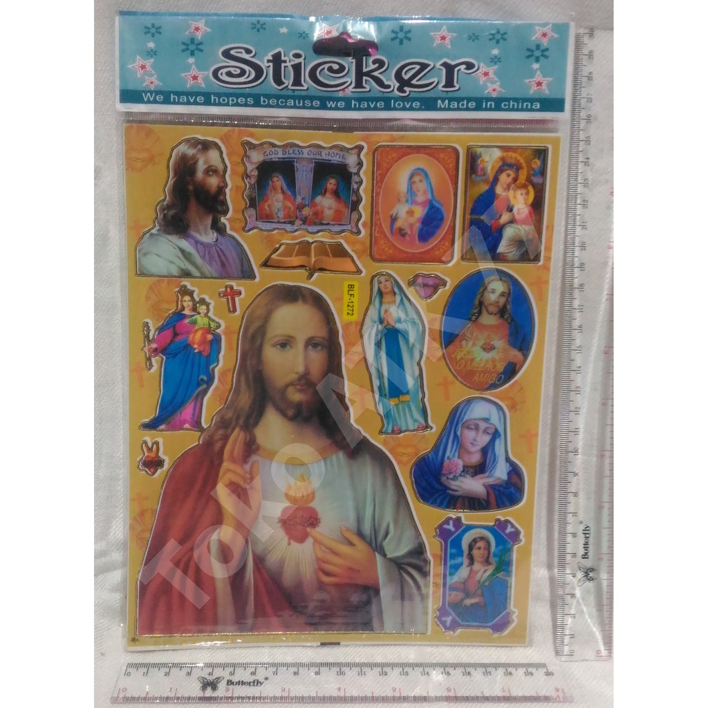 Jual Stiker Sticker Tempelan Laser Tuhan Yesus Jesus Kristus Bunda ...