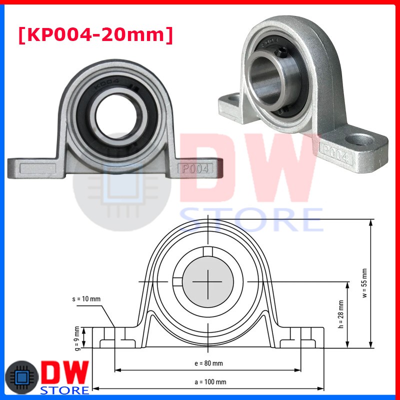 Jual Bracket Bearing Pillow Block Holder Shaft KP08 KP000 KP001 KP002 ...