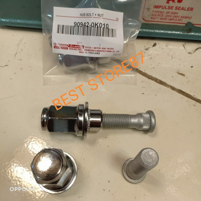 Jual BAUT RODA BOLT DAN NUB RECING TOYOTA INNOVA ASLI (BAUT+MUR ...