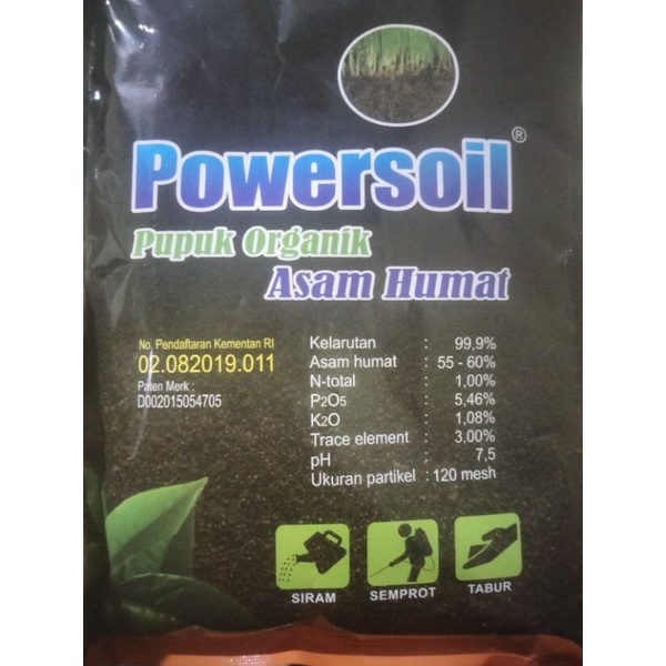 Jual Pupuk Organik Asam Humat POWERSOIL 500 gram (bisa COD) | Shopee Indonesia