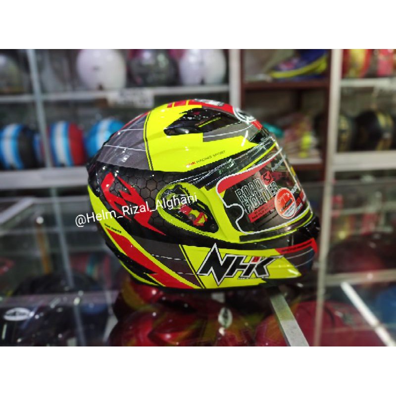 Jual HELM NHK RX9 NAVY YELLOW FLOWRIZENT ORIGINAL HELEM FULL FACE ...
