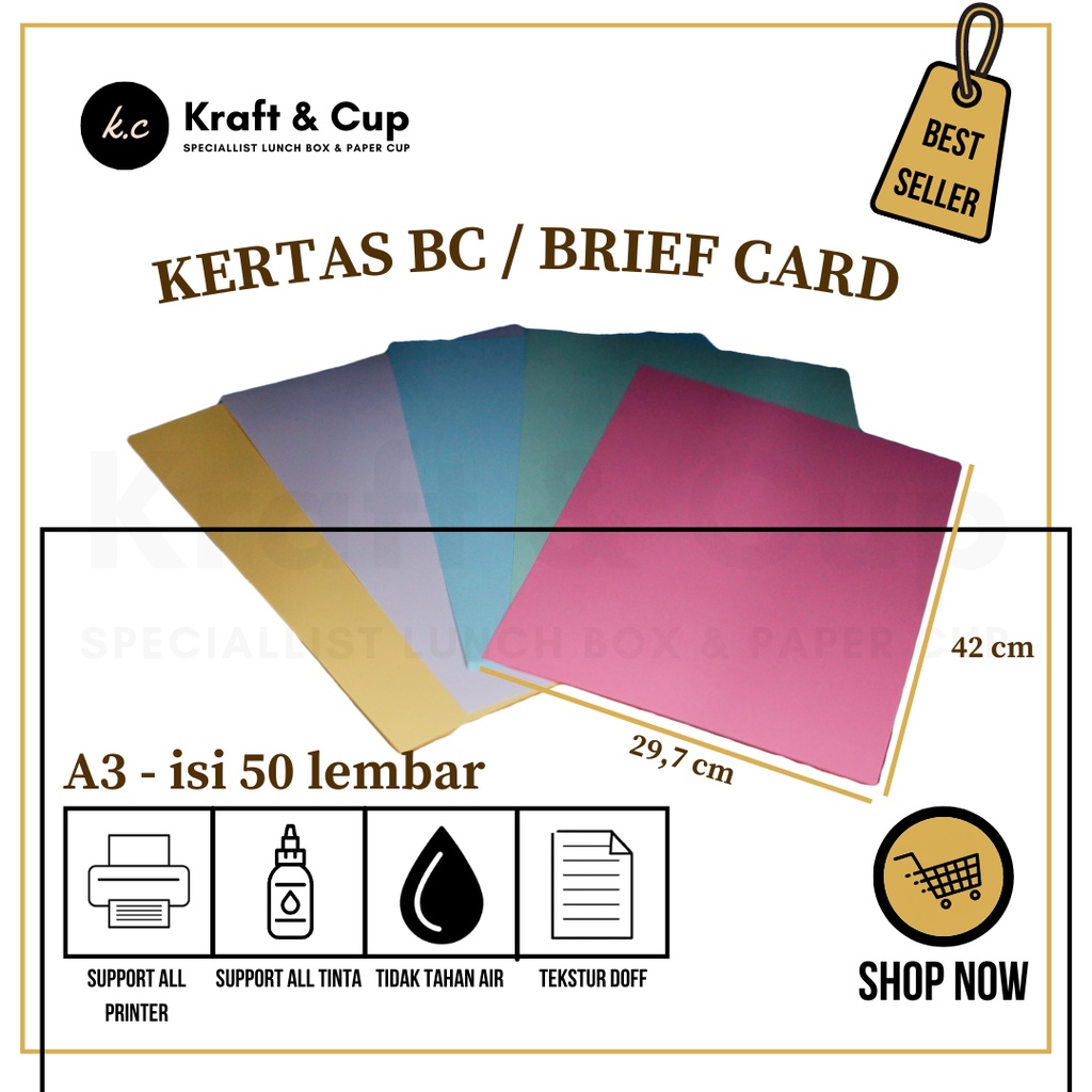 Jual Brief Card A3 160 gsm isi 50 lembar / Kertas Brief Card A3 / Kertas BC A3 | Shopee Indonesia