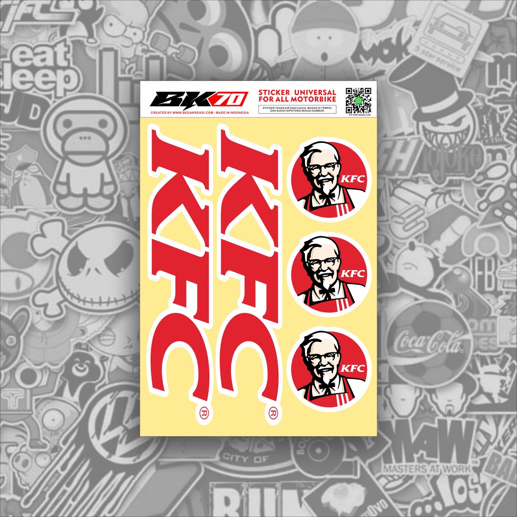 Jual sticker set logo emblem KFC | Shopee Indonesia