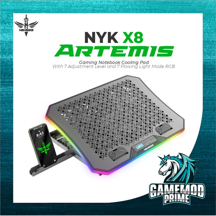 Jual Cooling pad fan Gaming NYK NEMESIS X8 X 8 Artemis Coolingpad RGB ...