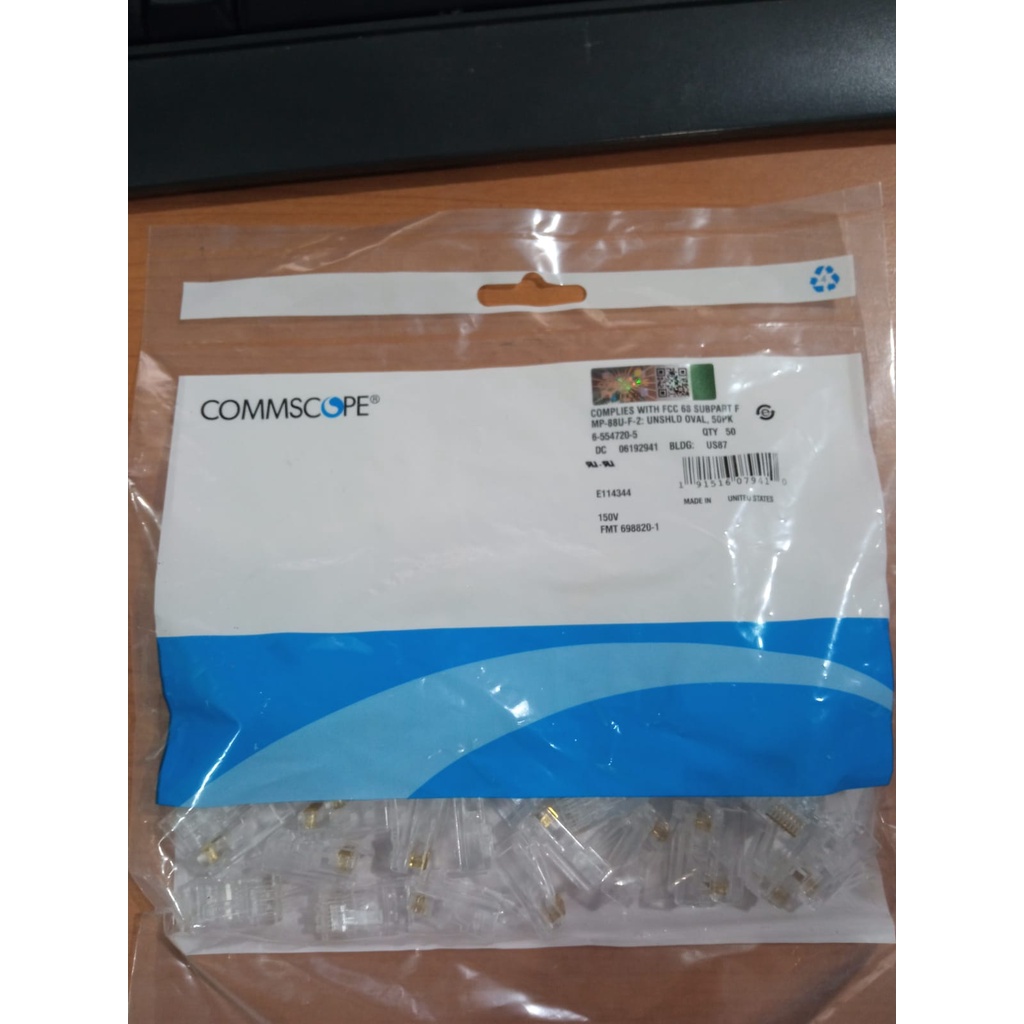 Jual RJ 45 AMP / COMMSCOPE - ISI 50 PCS | Shopee Indonesia