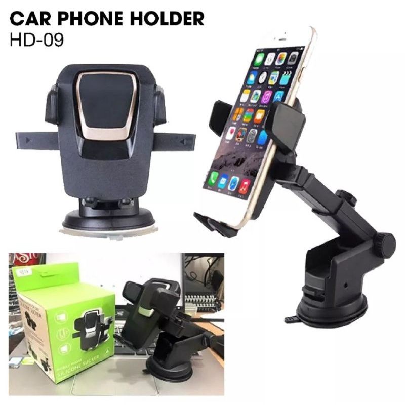 Jual HD 09 Holder Mobil Phone Holder Silikon 360 Rotation Universal ...