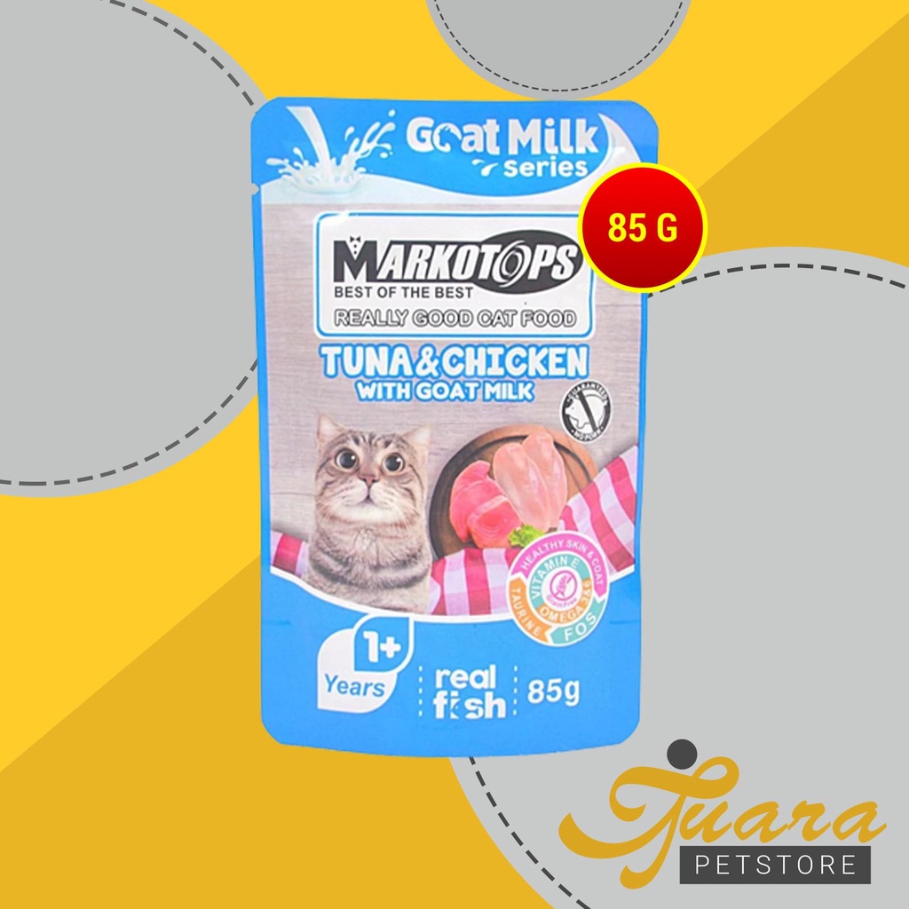 Jual Markotops Makanan Kucing basah Pouch Sachet Cat Food Wet Food 85 ...
