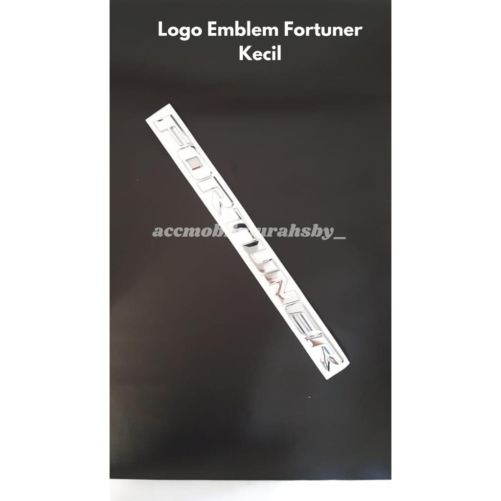Jual Emblem Logo Fortuner Chrome Tulisan Fortuner Kecil | Shopee Indonesia