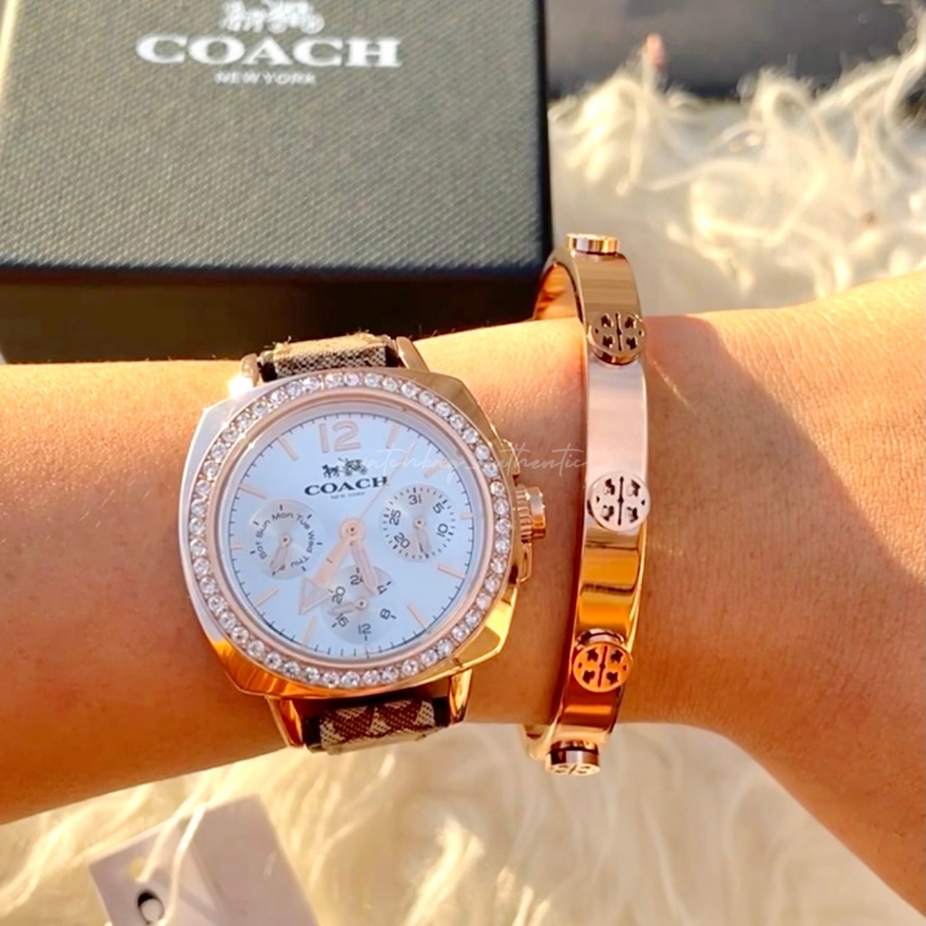 Jual Jam Tangan Wanita Coach Boyfriend Chronograph Original | Shopee ...