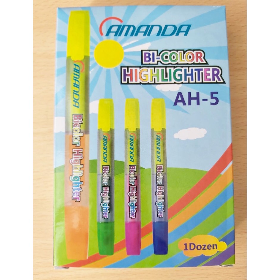 Jual Highlighter Amanda 2 Warna AH-5 (isi 12 pcs) | Shopee Indonesia