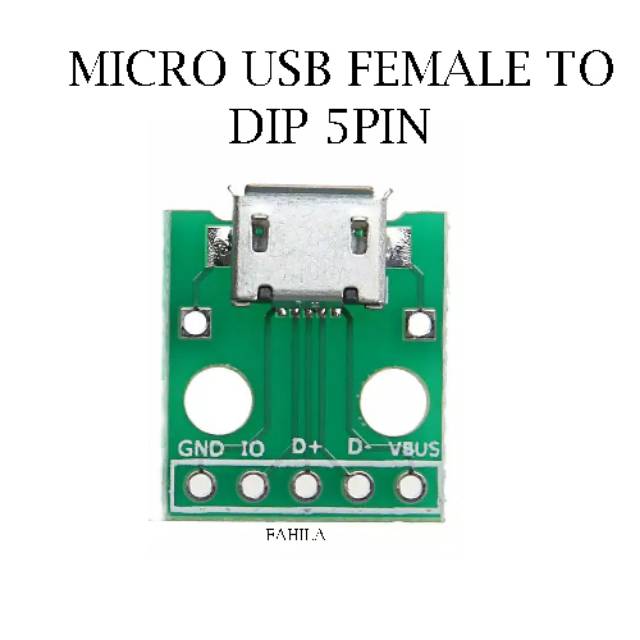 Jual Pcb Micro Usb to Dip 5pin Adapter Female | Shopee Indonesia