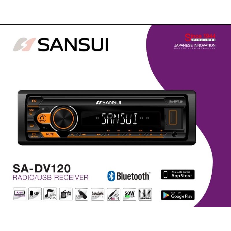 Jual 1din Sansui MP3 USB AUX RADIO FM BT | Shopee Indonesia