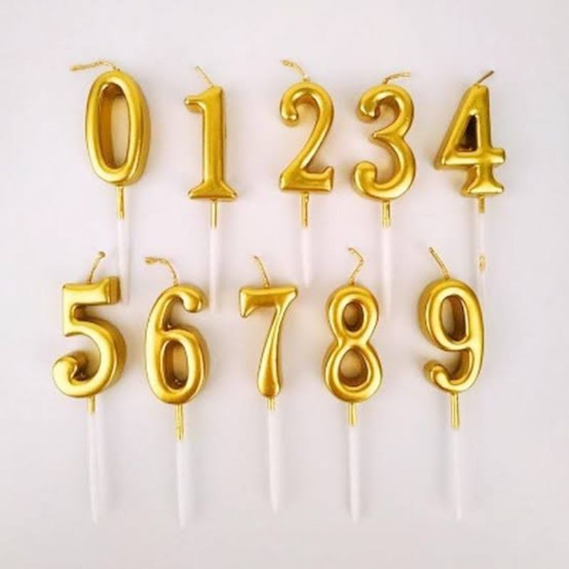 Jual Lilin Angka Gold (per pcs) | Shopee Indonesia