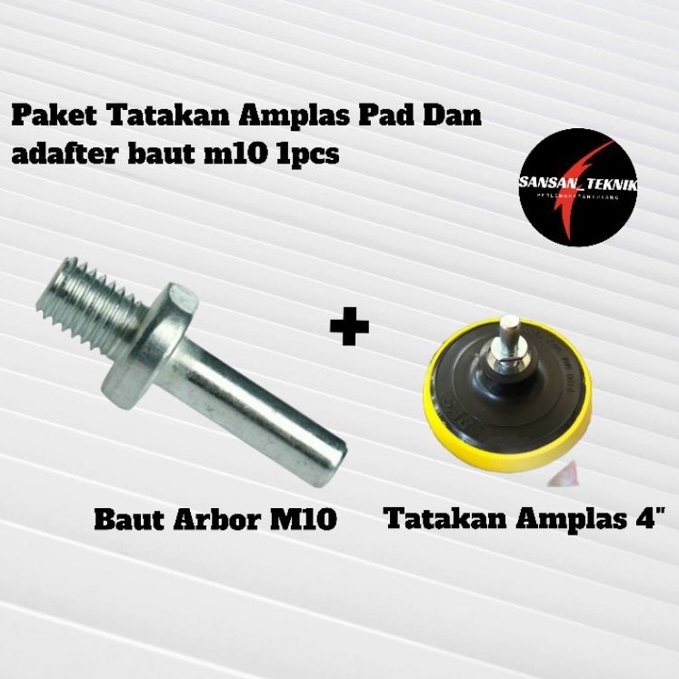 Jual Baut M10 Adaptor Arbor Untuk Tatakan Amplas Pad Valcro 4inch Dan ...