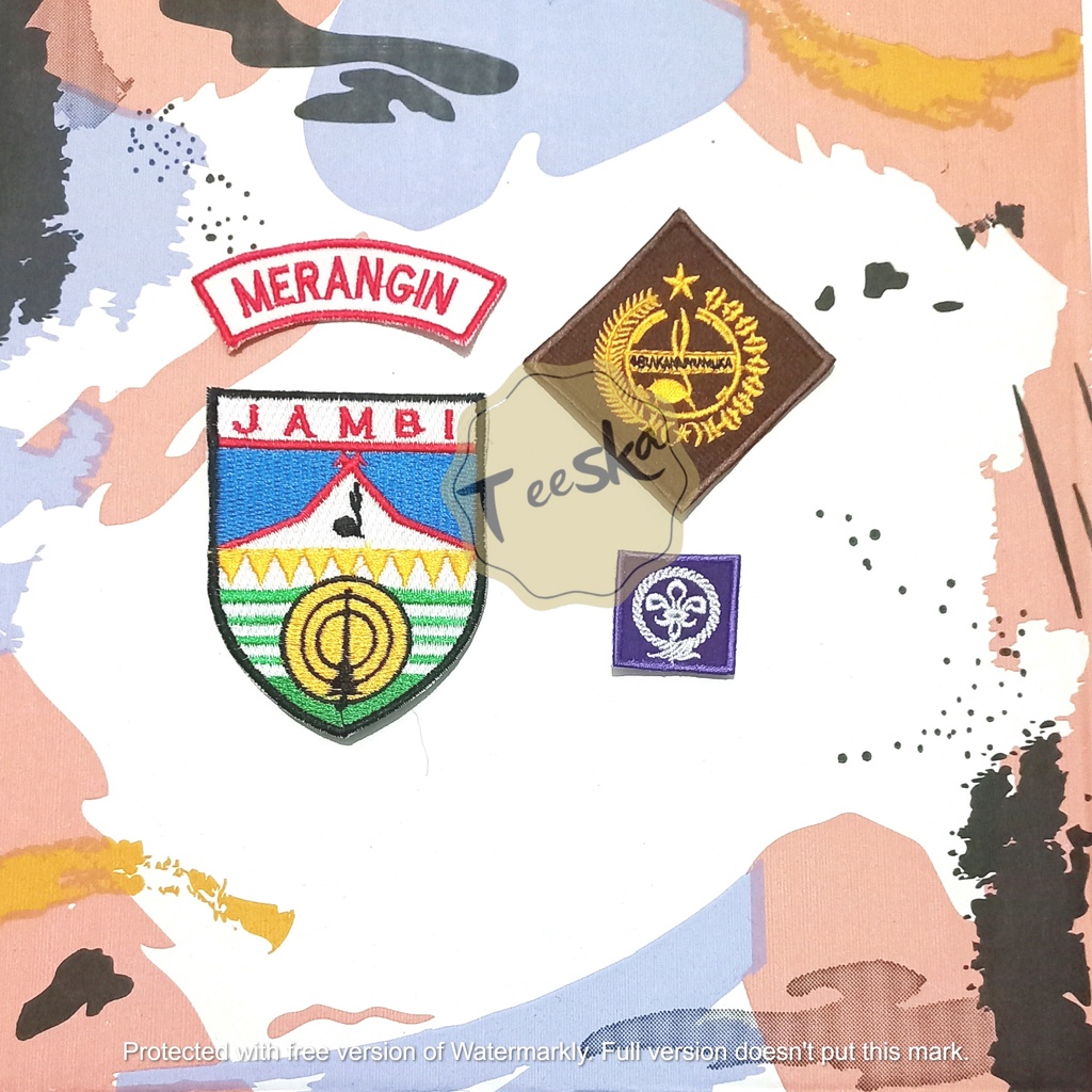 Jual Set Atribut Seragam Pramuka Logo Tunas Kelapa dan Wosm, Logo ...