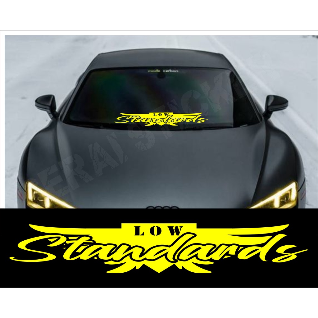 Jual Sticker cutting LOW STANDARDS stiker kaca depan lowstandar ...