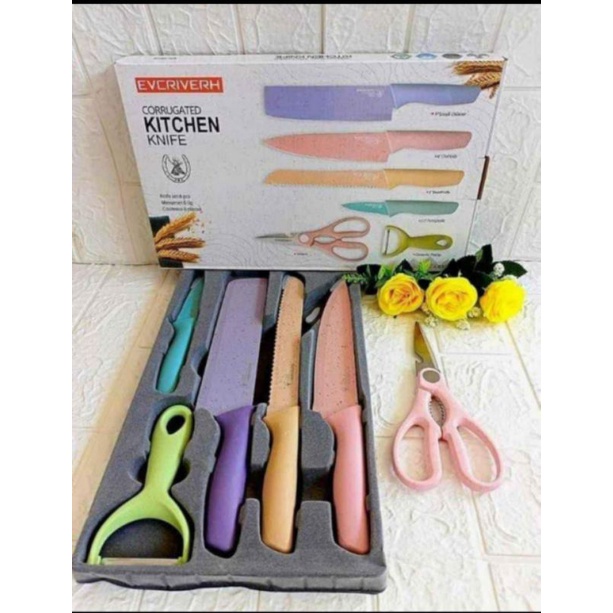 Jual Pisau Sultan / pisau set viral keramik / dan pisau set bosq ...