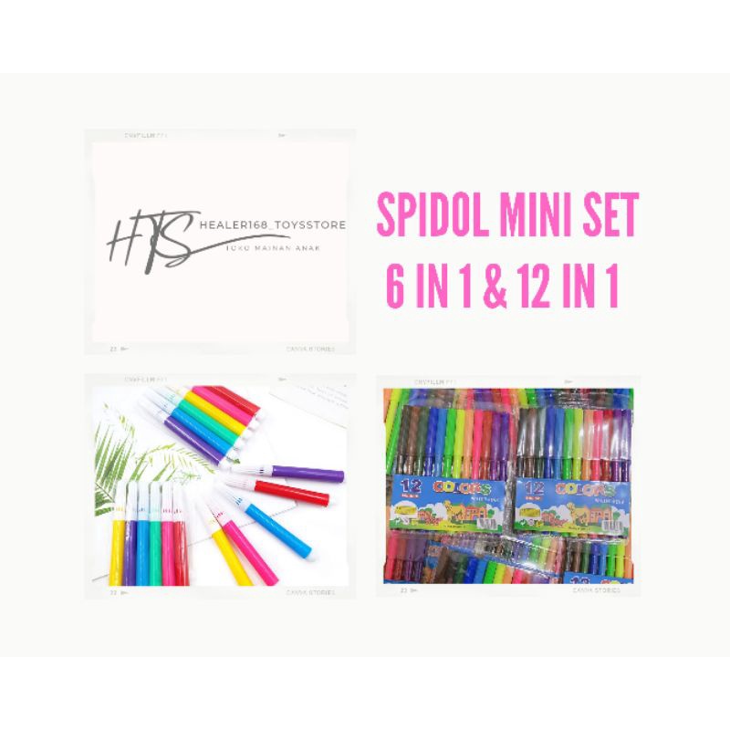 Jual SPIDOL MINI SET 6 WARNA & 12 WARNA | Shopee Indonesia