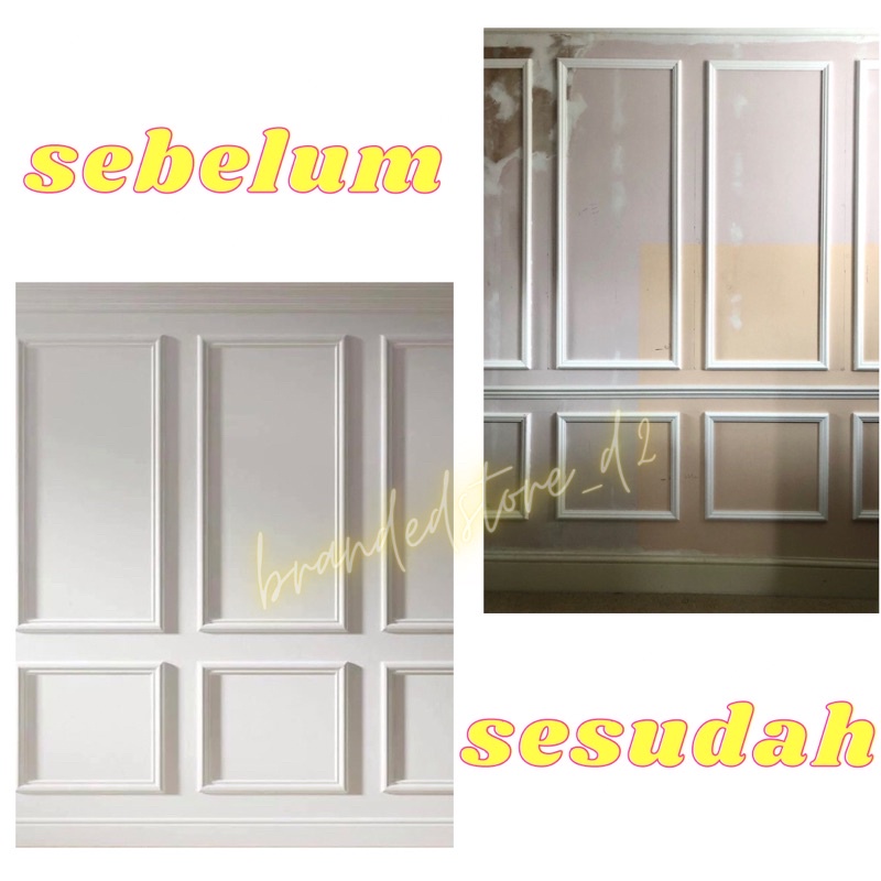 Jual Lis Kayu Wall Moulding KODE 07 LEBAR 2Cm Molding Wainscoting Lis ...