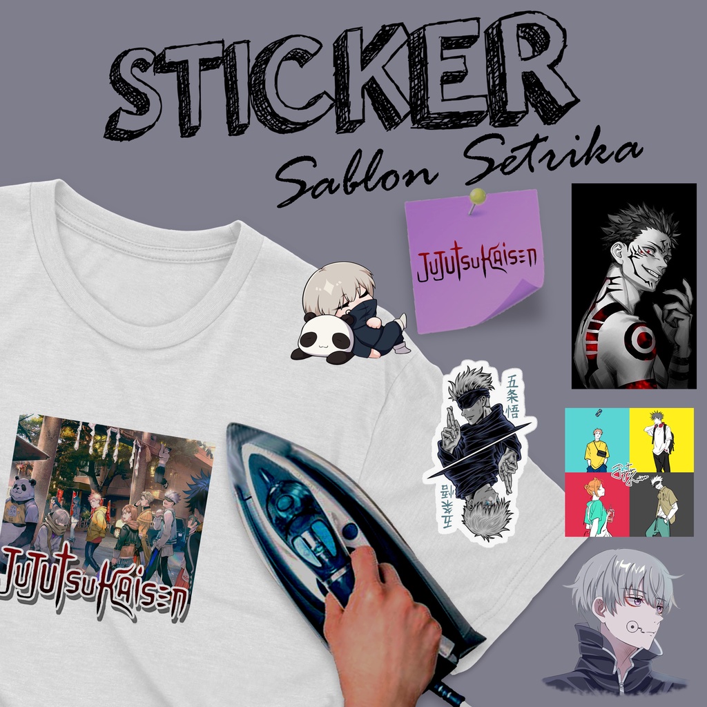 Jual STICKER KAOS GOJO STICKER JUJUTSU STICKER GOJO MURAH STICKER KAOS ...