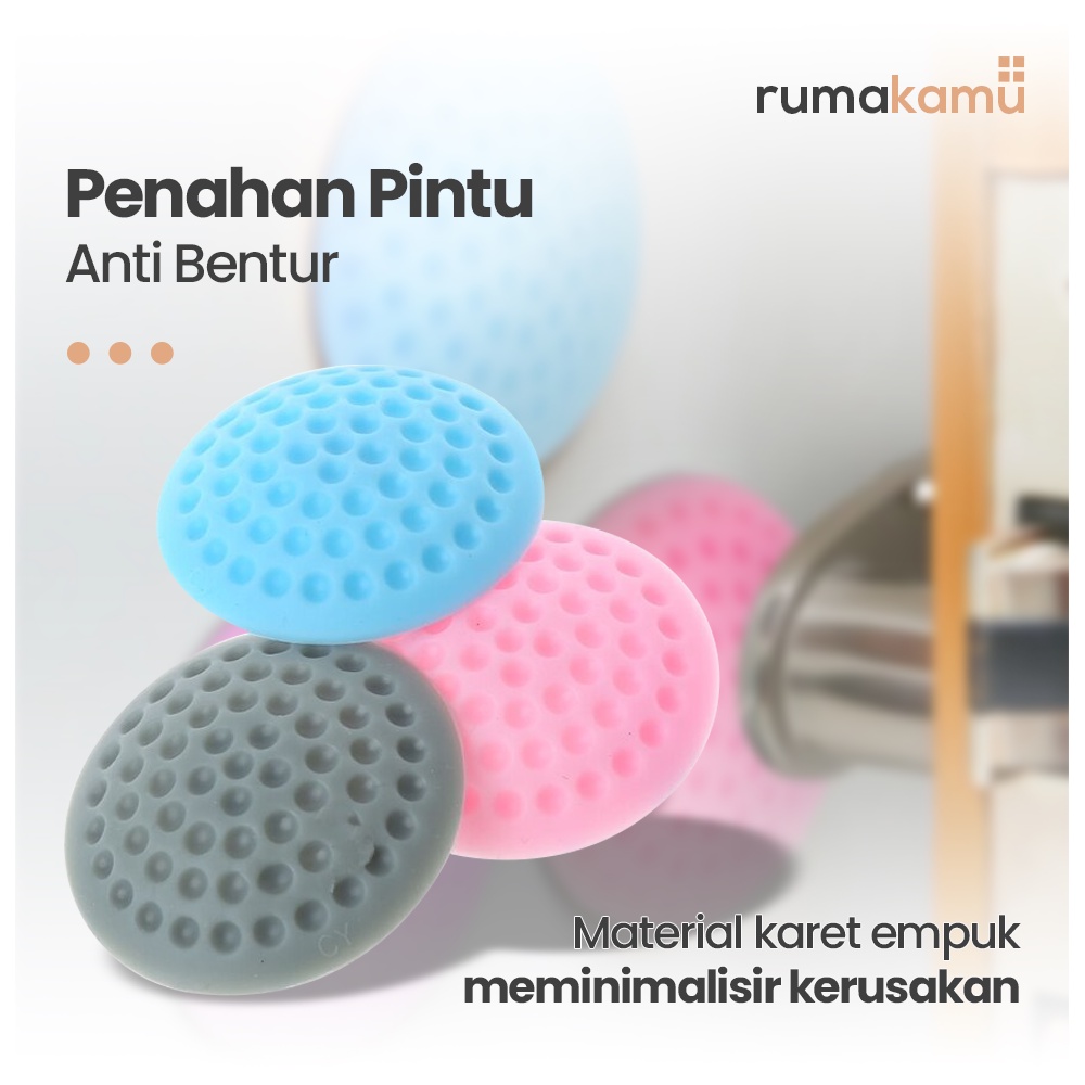 Jual Penahan Pintu Karet Peredam Benturan Model Bola Golf | Shopee ...