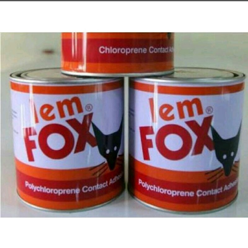 Jual Lem Kuning Fox Kaleng Merah 600 gram untuk Tacon PVC Sheet Karet ...