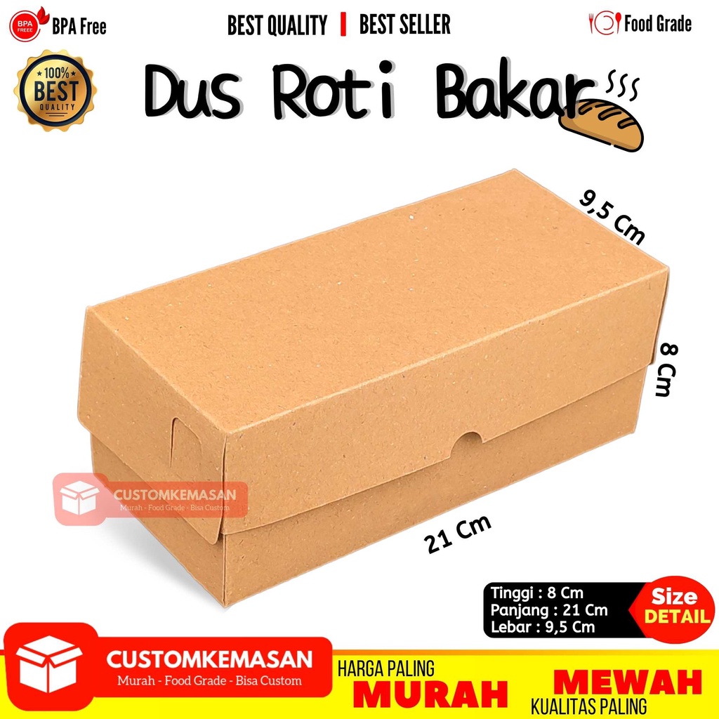 Jual Kemasan Roti Bakar / Dus Roti Bakar Bandung / Dus Roti Bakar / Box ...
