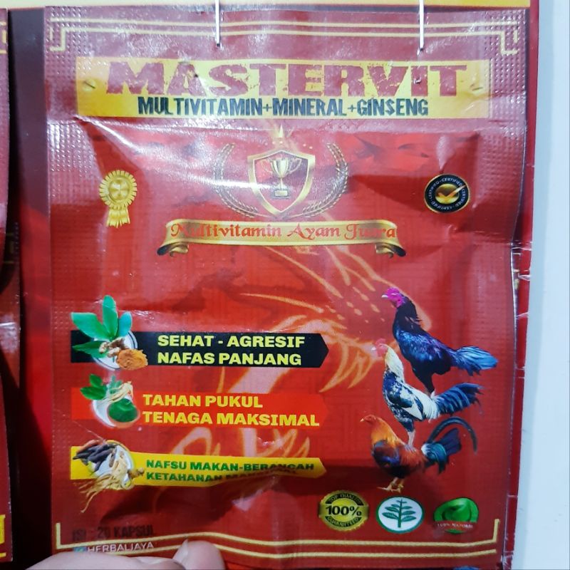 Jual MASTER VIT MASTERVIT PIT VITAMIN Suplemen Jamu Herbal AYAM ...