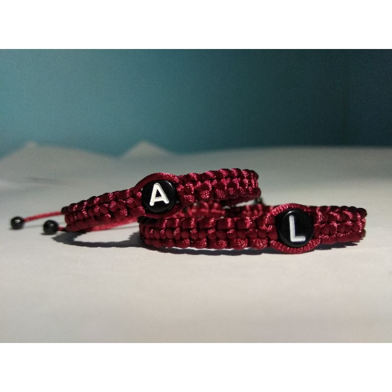 Jual GELANG TALI INISIAL HURUF MURAH, GELANG KOREA, GELANG KEKINIAN ...