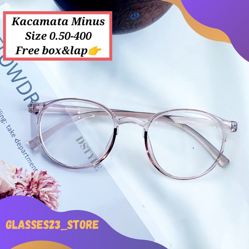 Jual NEW ARRIVAL Kacamata Minus Oval Retro Wanita PRIA Style Korean ...