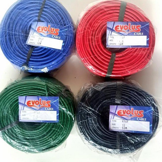 Jual Kabel NYAF 1.5mm Tebal 4mm 1 Roll Panjang 50 Meter Tunggal Serabut Murni Tembaga Bisa Di ...