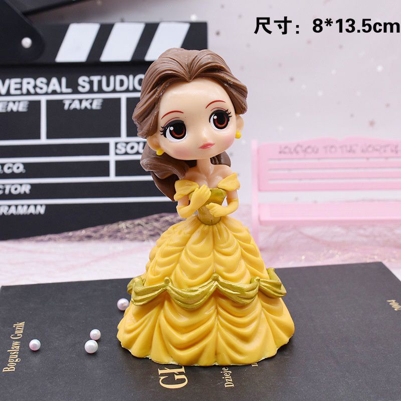 Jual CAKE TOPPER PRINCESS BELLE BEAUTY AND THE BEAST YELLOW FIGURE ...