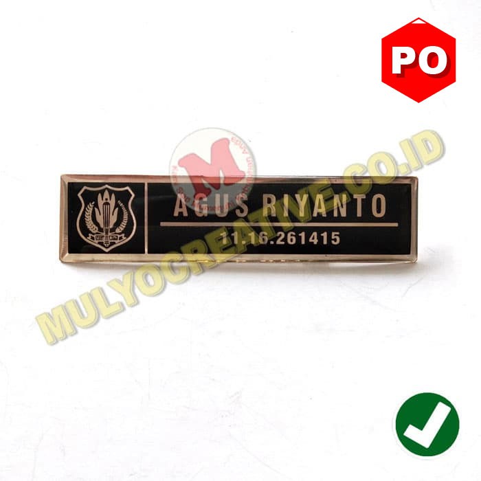 Jual Name Tag Satpam - Nama Dada Karyawan Kantor - Name Tag Peniti ...