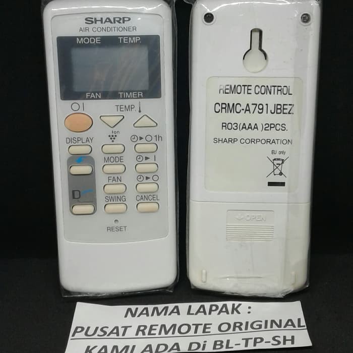Jual PROMO REMOTE REMOT AC SHARP CRMC-A791JBEZ ORIGINAL ASLI | Shopee Indonesia
