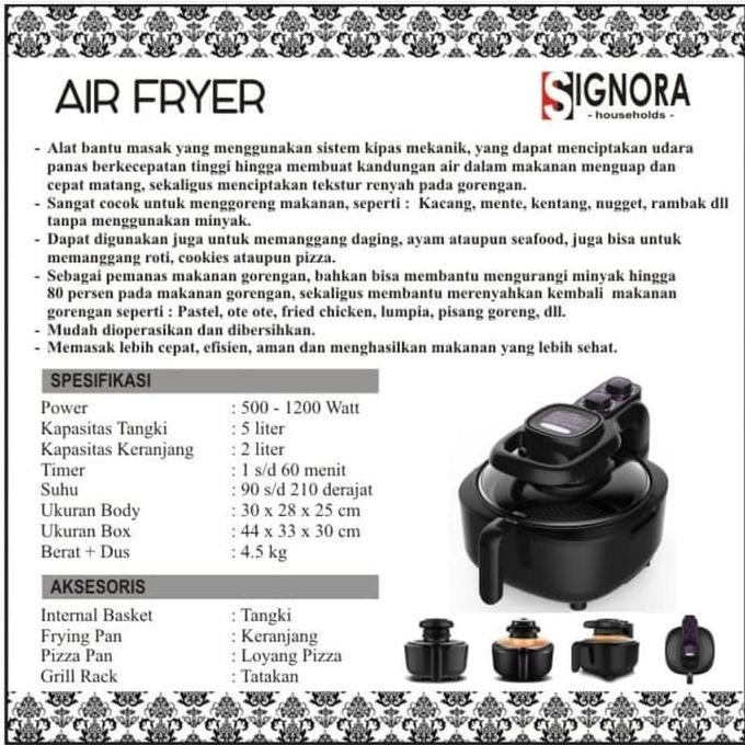Jual Signora Air Fryer + Bonus | Shopee Indonesia