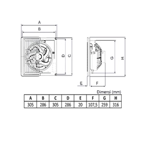 Jual KDK Ceiling Exhaust Fan 8 inch 20TGQ2 20-TQG 20TGQ Kipas Hisap Low ...