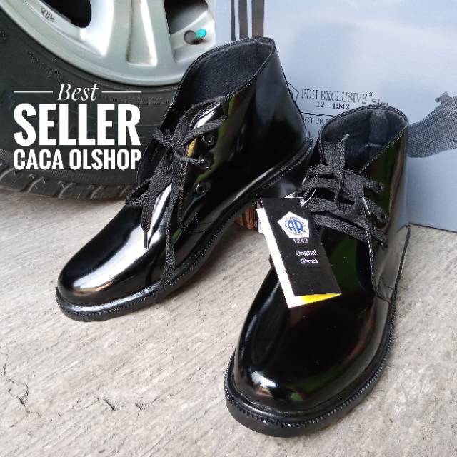 Jual Sepatu PDH AR Exclusive hitam lux tali paskibra | Shopee Indonesia