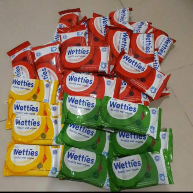 Jual Mitu WETTIES family wet wipes Antiseptic tisue basah ( 10 sheets ...