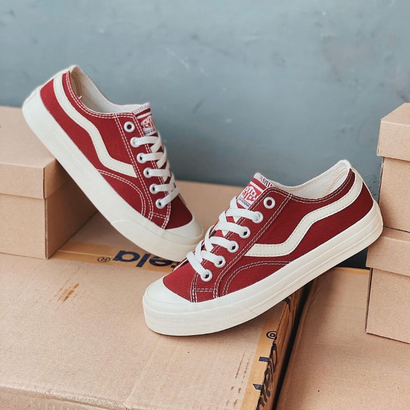 Jual Sepatu Ventela Public Dark Maroon Low Cut ORIGINAL VENTELA SHOES ...
