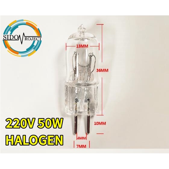 Jual HALOGEN LAMP 220V 50W LAMPU 220 VOLT AC 50 WATT | Shopee Indonesia