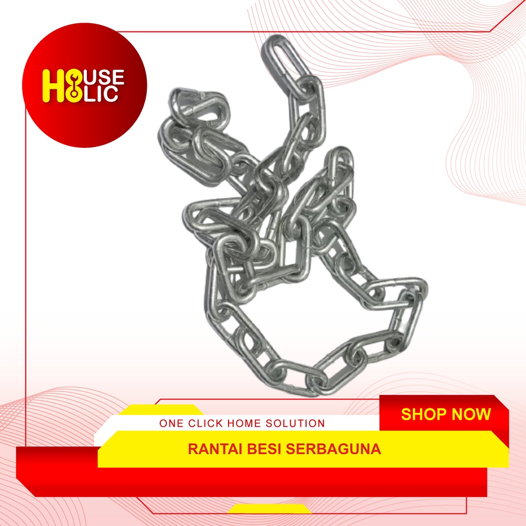 Jual Rantai Besi Galvanis Serbaguna 5mm / Rantai Pagar Motor Sepeda ...