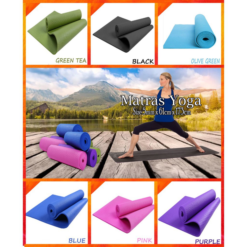 Jual Matras Yoga Premium PVC Tebal 5mm | Shopee Indonesia