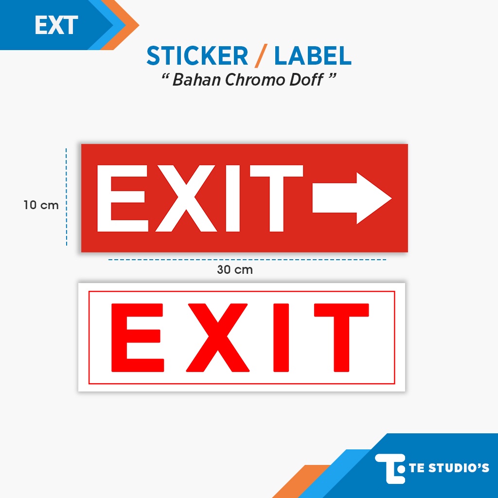 Jual Stiker Exit Merah Rambu Tanda Sign Exit Label Sticker Assembly ...