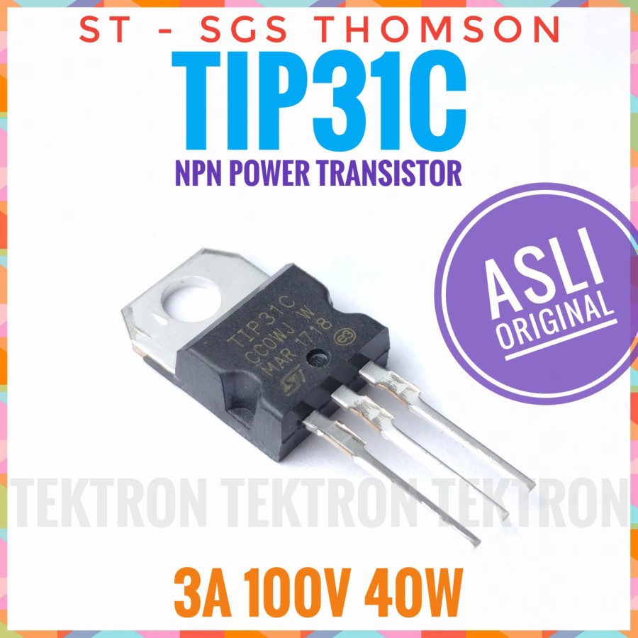 Jual St Tip31c Npn Power Transistor 3a 100v 40w Tip31 Sgs Thomson Asli Ori Shopee Indonesia