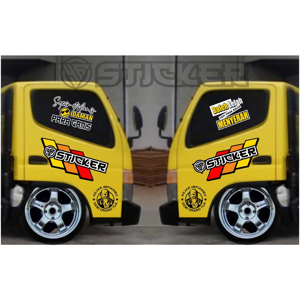 Jual STICKER PINTU KACA TRUK CANTER PUSO SS PICK UP DLL | Shopee Indonesia